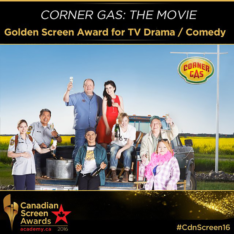 Congratulations to "Corner Gas: The Movie" on its Golden Screen Award ...